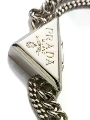 Prada Metal Bracelet With Triangle Logo