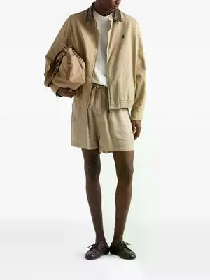 Prada Silk Bermuda Shorts - Neutrals
