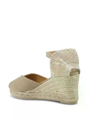 CastaÑer Bianca Peep-toe Wedge Espadrilles - Neutrals