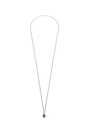 WERKSTATT MUNCHEN Chain Necklace With "thank You" Pendant - Silver