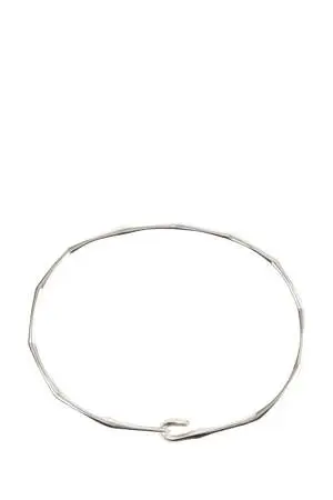 WERKSTATT MUNCHEN Faceted Hook Bangle In Sterling - Silver