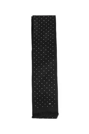TOM FORD Micro Polkadot Silk Scarf - Black