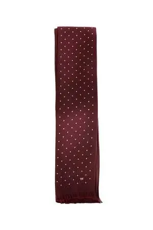 TOM FORD Micro Polkadot Silk Scarf