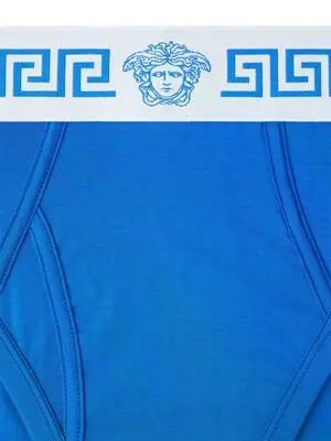 Versace Greca-waistband Briefs - Blue