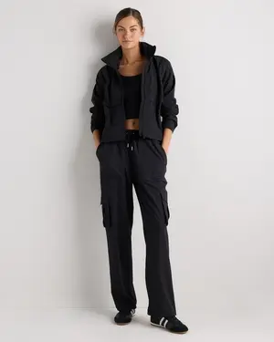 Quince Performance Tech Cargo Mid-rise Pants - Black