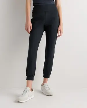 Quince Ultra-soft Mid-rise Joggers - Heather Black