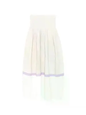 CFCL Ribbed-knit Color-block Skirt - Neutrals