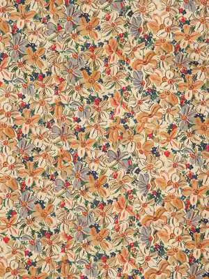 Valentino Garavani Beige Bowling Shirt In Silk With Papier Floral Print - Multicolour
