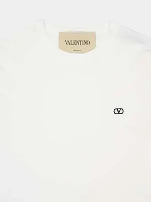 Valentino Garavani Cotton T-shirt With Vlogo Embroidery - White