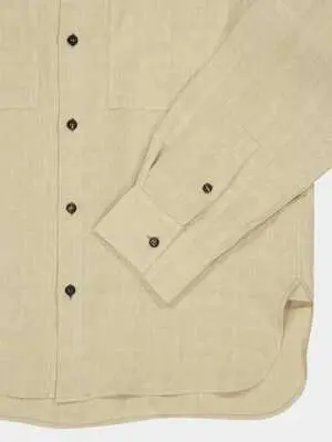 FERRAGAMO Stone Pure Linen Shirt