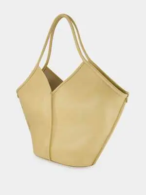 Hereu Calella Distressed Leather Tote Bag - Beige