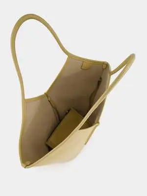 Hereu Calella Distressed Leather Tote Bag - Beige