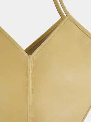 Hereu Calella Distressed Leather Tote Bag - Beige