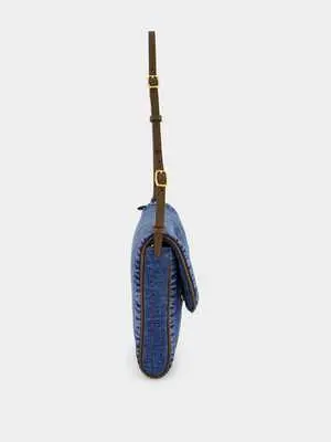 Valentino Garavani Devain Small Denim Shoulder Bag