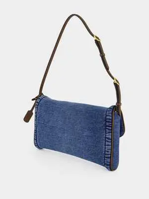 Valentino Garavani Devain Small Denim Shoulder Bag