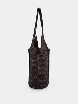 Hereu Dark Calella Raffia Tote Bag
