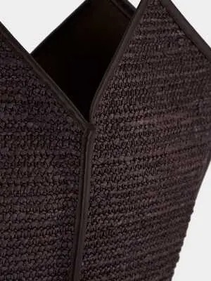 Hereu Dark Calella Raffia Tote Bag