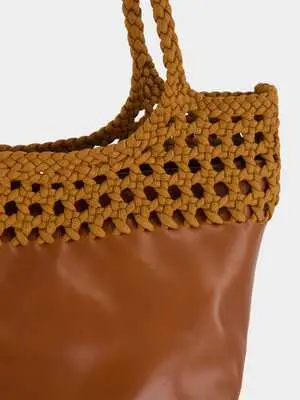 Hereu Elma Braided Leather Shoulder Bag
