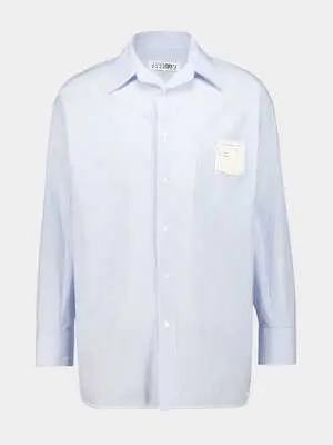 MAISON MARGIELA White And Light Striped Poplin Shirt