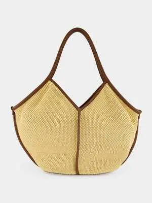 Hereu Calella Soft Raffia Tote Bag - Beige