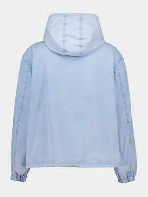 FERRAGAMO Washed Denim Off Duty Blouson Jacket