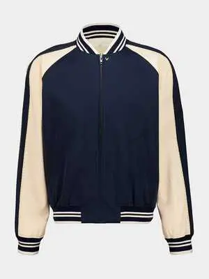 Valentino Garavani Cotton Bomber Jacket - Blue