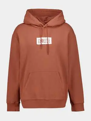 MAISON MARGIELA Patch Detail Hooded Sweatshirt - Brown