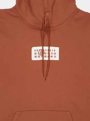 MAISON MARGIELA Patch Detail Hooded Sweatshirt - Brown