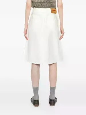 Marni Flower-embroidered A-line Skirt