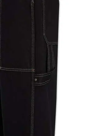 Stella McCartney Black Wash Wide Leg Jeans With Contrast Stitching - Multicolor