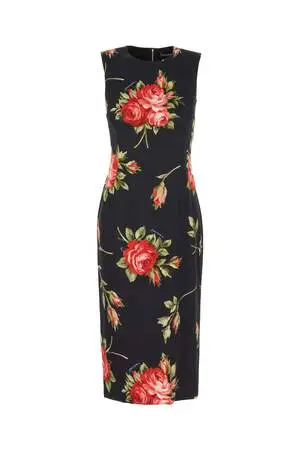 DOLCE & GABBANA DOLCE & GABBANA Sleeveless Rose Print Dress