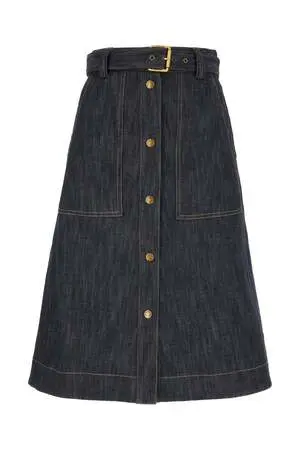 MONCLER MONCLER Belted Denim Skirt
