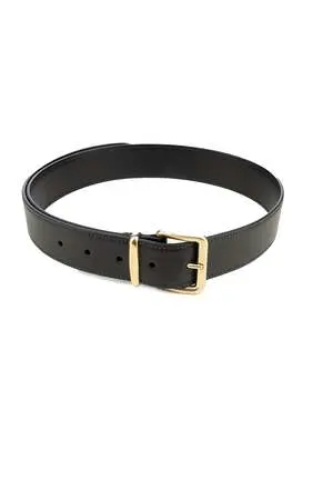 MIU MIU Miu Miu Leather Belt With Gold Tone Buckle