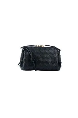 Bottega Veneta Woven Clutch With Gold Tone Clasp - Multicolor