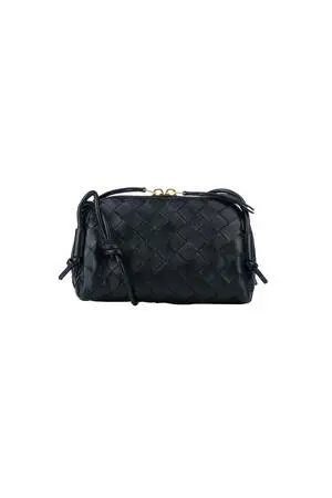 Bottega Veneta Woven Clutch With Gold Tone Clasp - Multicolor