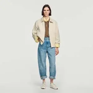 Sandro Cotton And Linen Zip-up Jacket