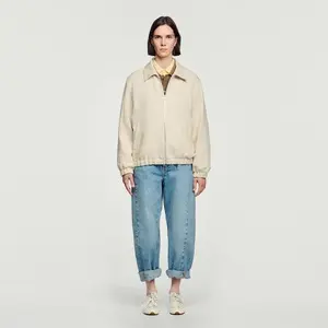Sandro Cotton And Linen Zip-up Jacket