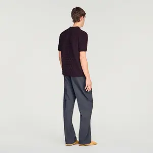 Sandro Terry Knit Polo Shirt
