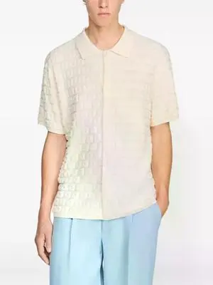 Sandro Jacquard-knit Short-sleeve Cardigan