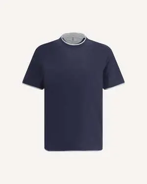 Brunello Cucinelli Cotton T-shirt Ale - Blue