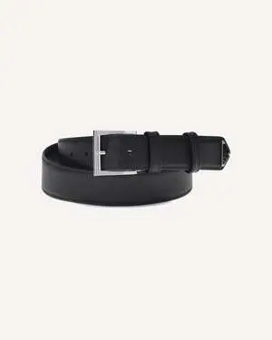 Prada Saffiano Leather Belt With Enamelled Triangle Logo