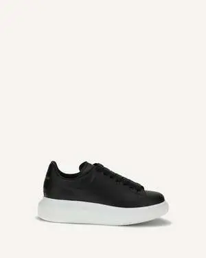 Alexander McQueen Leather Sneakers With Platform Sole - Black