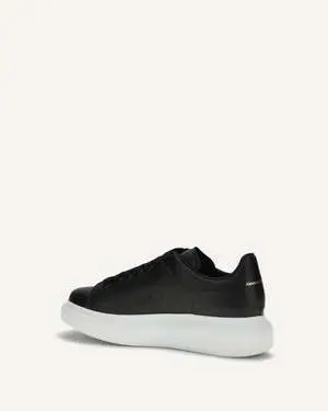 Alexander McQueen Leather Platform Sneakers - Black