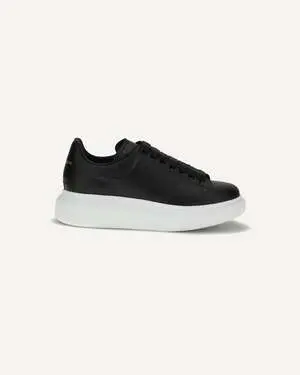 Alexander McQueen Leather Platform Sneakers - Black