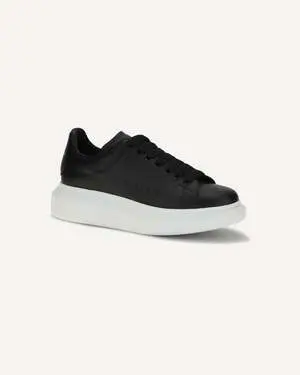 Alexander McQueen Leather Platform Sneakers - Black