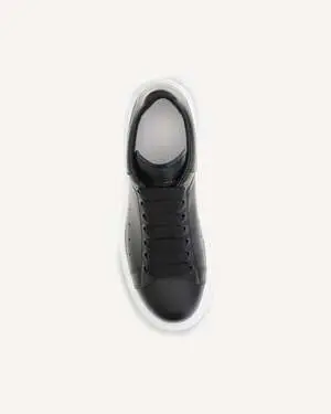 Alexander McQueen Leather Platform Sneakers - Black