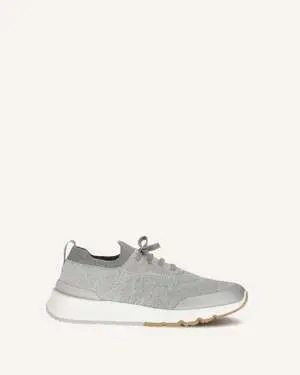 Brunello Cucinelli Techno Cotton Knit Sneakers - Grey