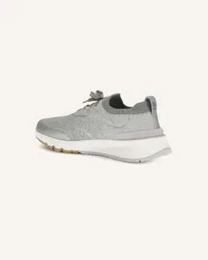Brunello Cucinelli Techno Cotton Knit Sneakers - Grey