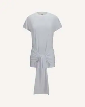 TOTEME Draped-waist Jersey T-shirt - White