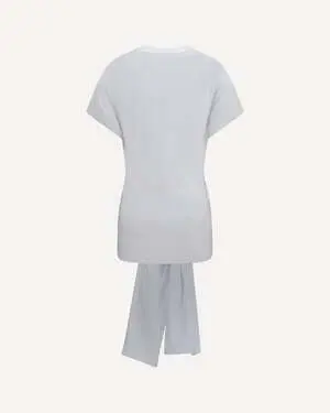 TOTEME Draped-waist Jersey T-shirt - White